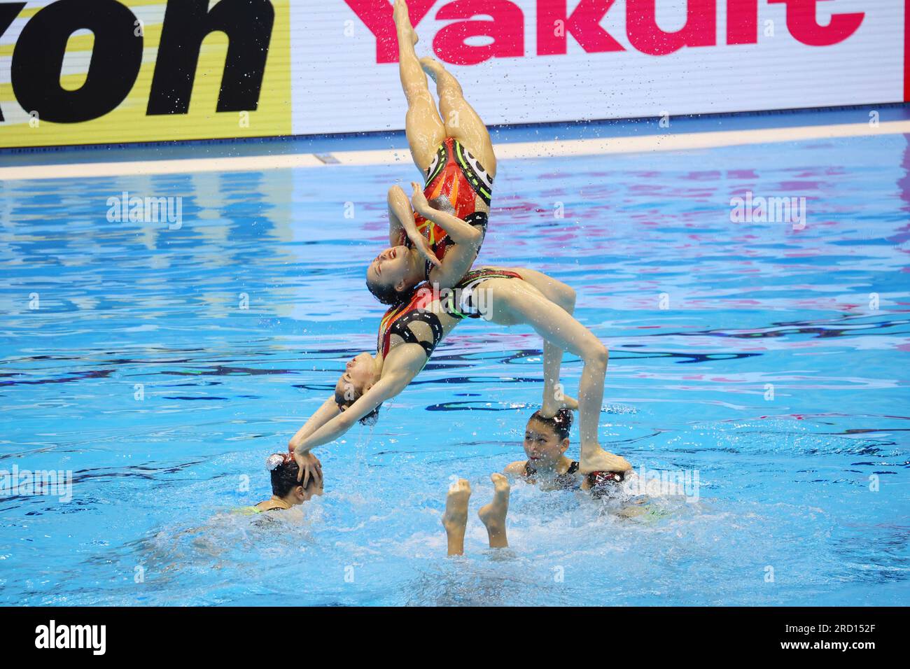 Fukuoka, Japan. 17th July, 2023. Japan team group Artistic Swimming ...