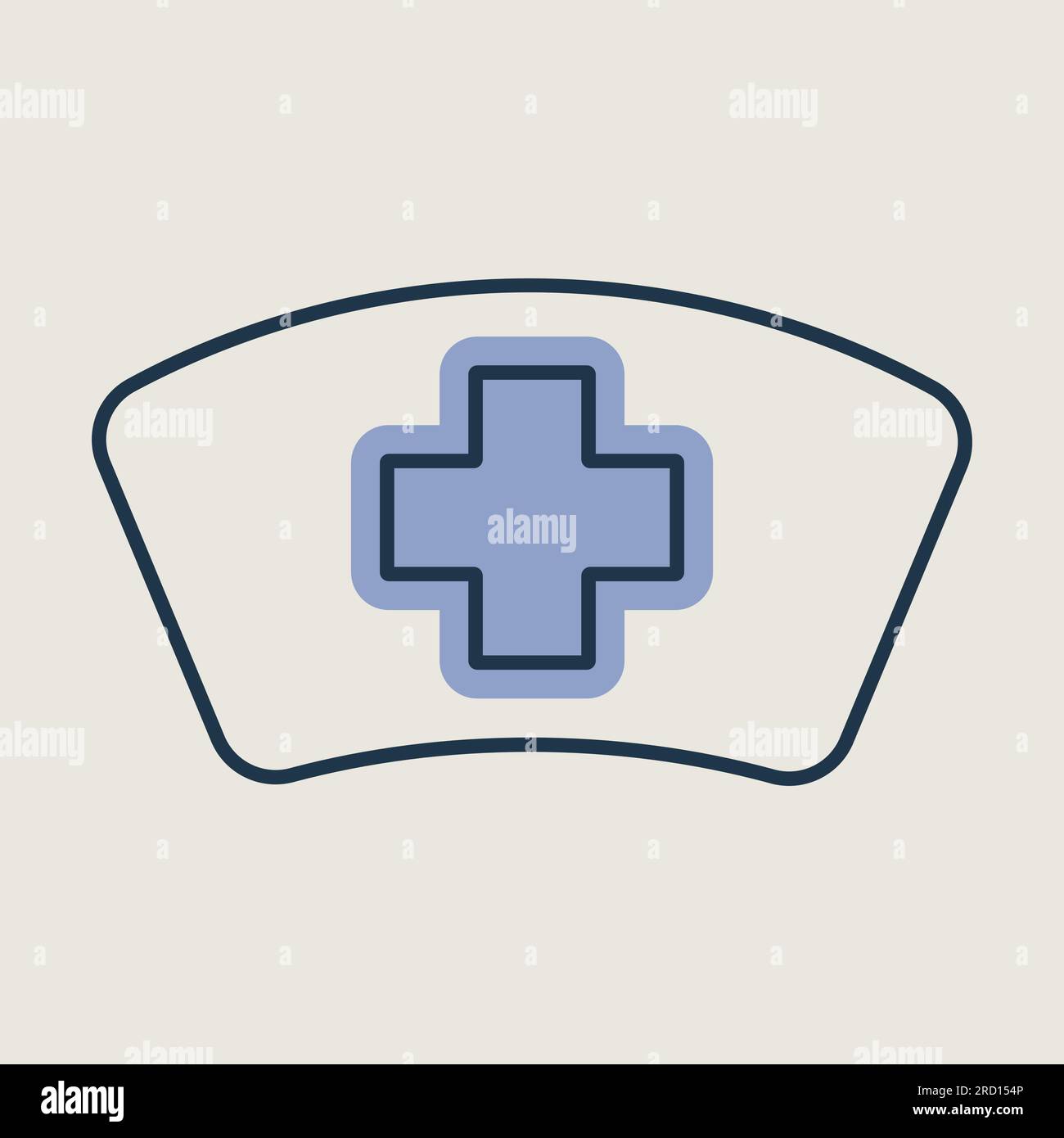 Nurse hat vector isolated icon. Medicine and healthcare, medical ...