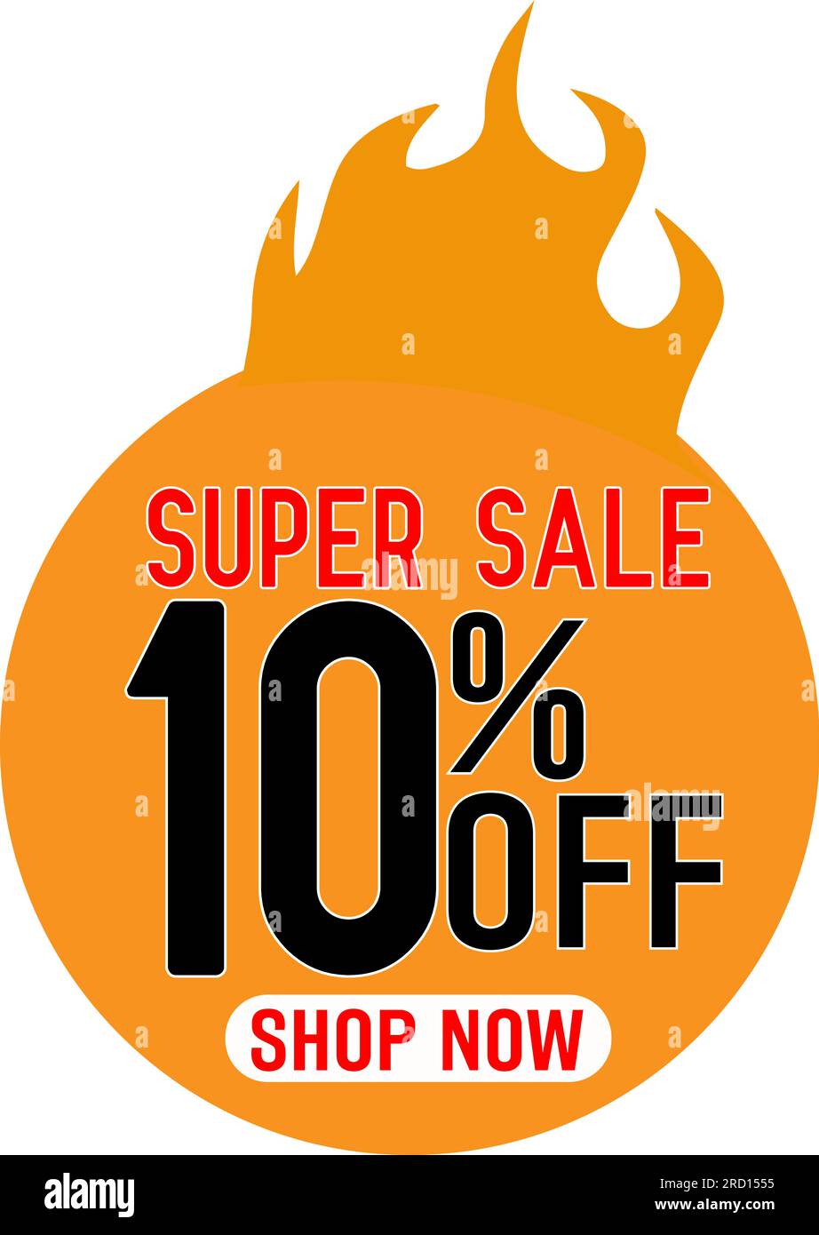 Super Sale poster, banner. Big sale, clearance. 10% off. Vector ...