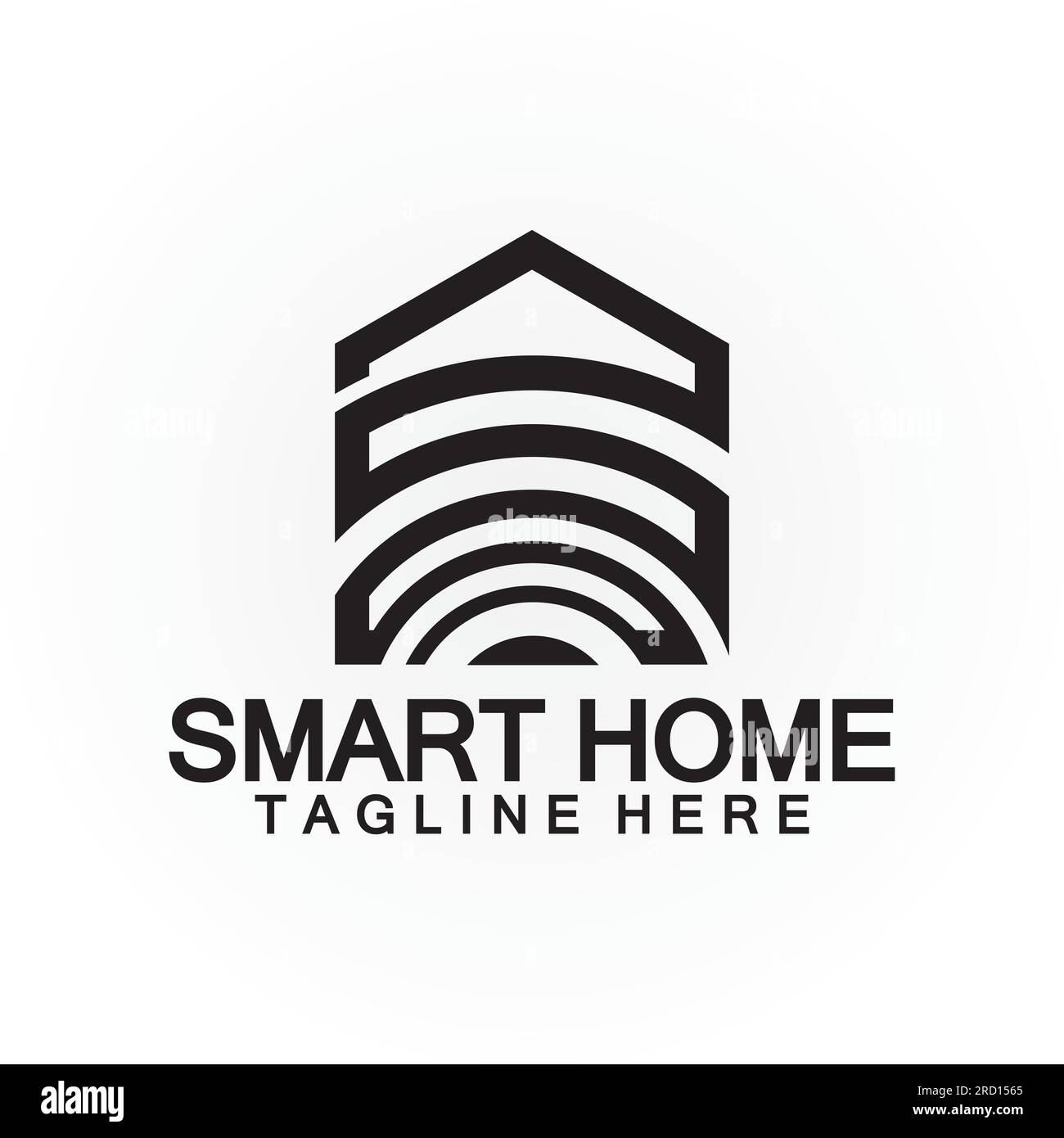 Smart Home Tech signal wifi wireless Logo Vector design template Stock ...