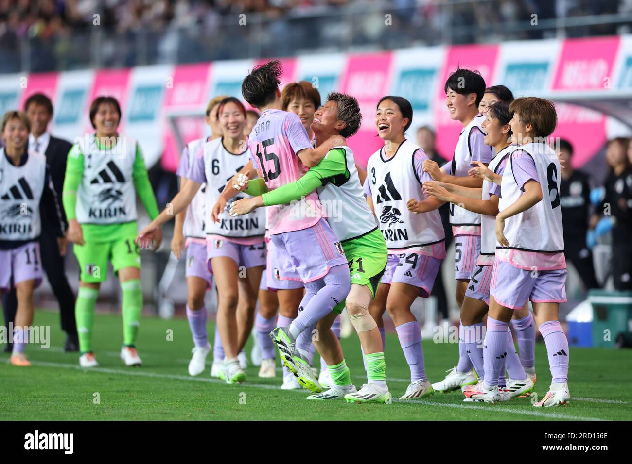 Miyagi, Japan. 14th July, 2021. Japan team group (JPN) Football/Soccer ...
