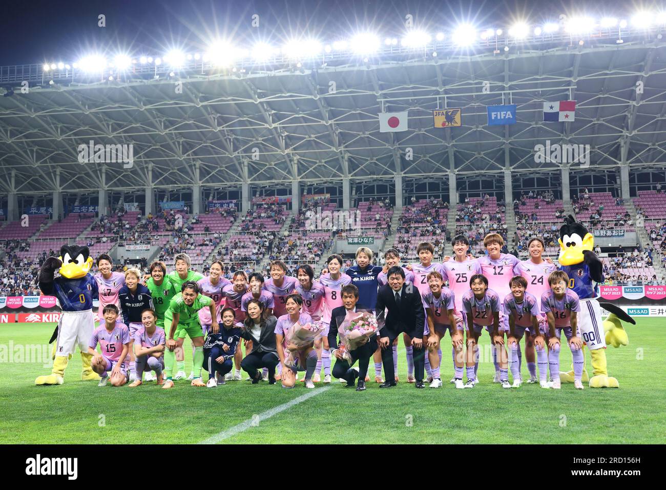 Miyagi, Japan. 14th July, 2021. Japan team group (JPN) Football/Soccer ...