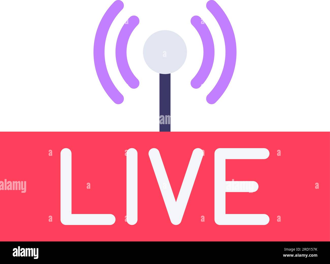 Live Streaming Icon Image Stock Vector Image & Art - Alamy