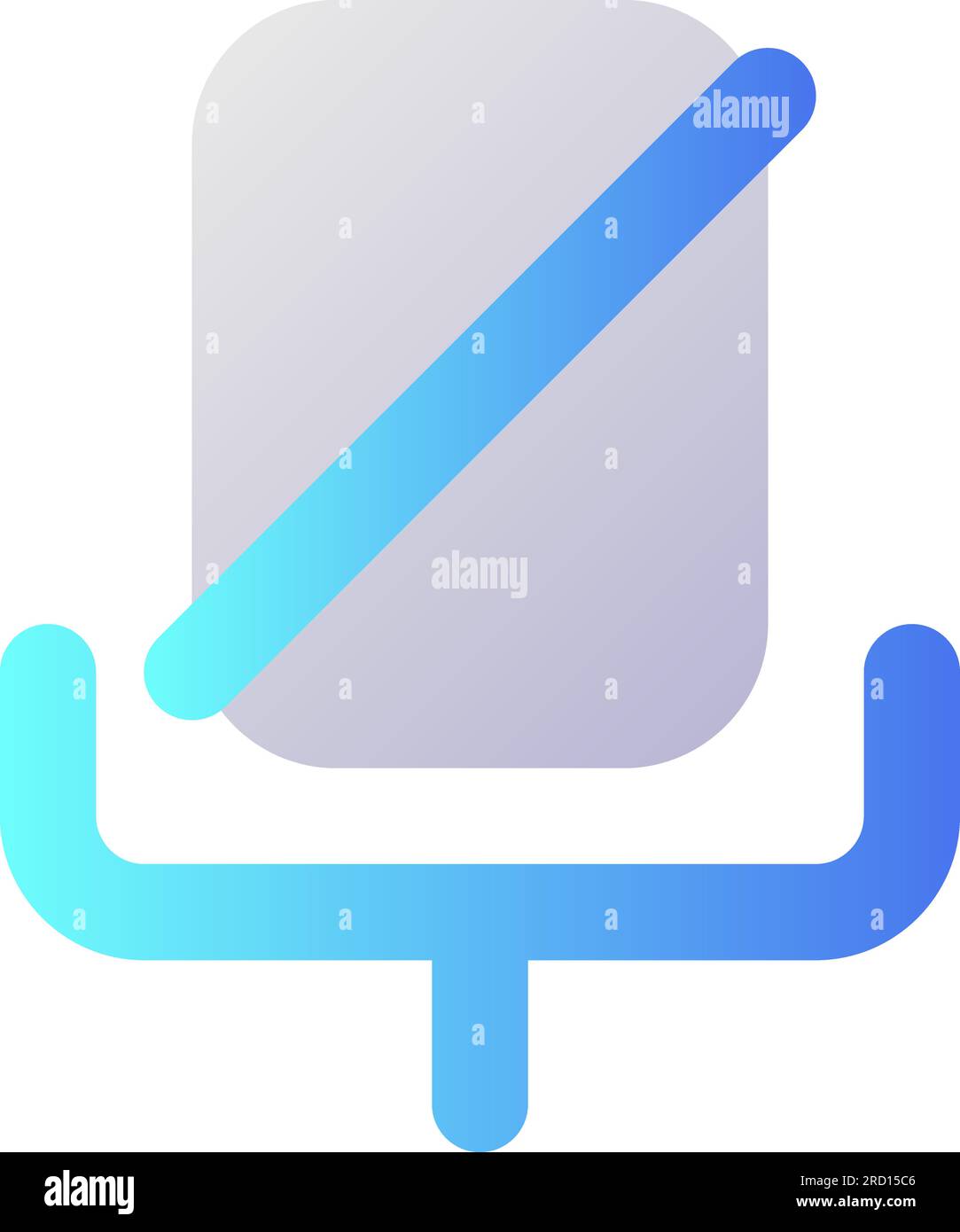 Turn off microphone pixel perfect flat gradient two-color ui icon Stock Vector Image & Art - Alamy