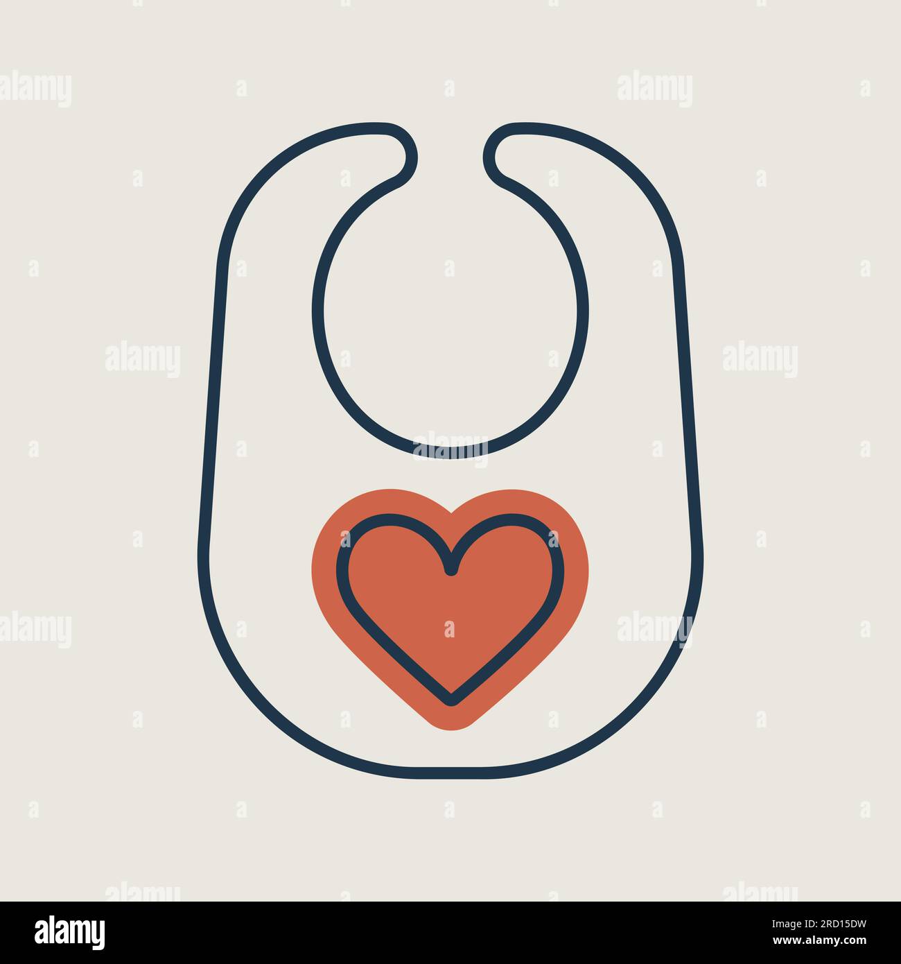 Baby bib vector isolated icon. Graph symbol for children and newborn ...