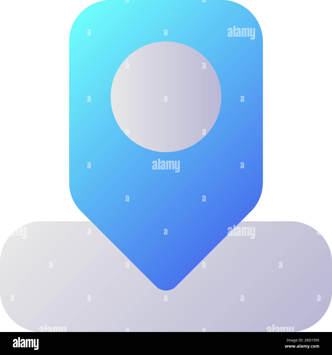 Location pin pixel perfect flat gradient two-color ui icon Stock Vector Image & Art - Alamy