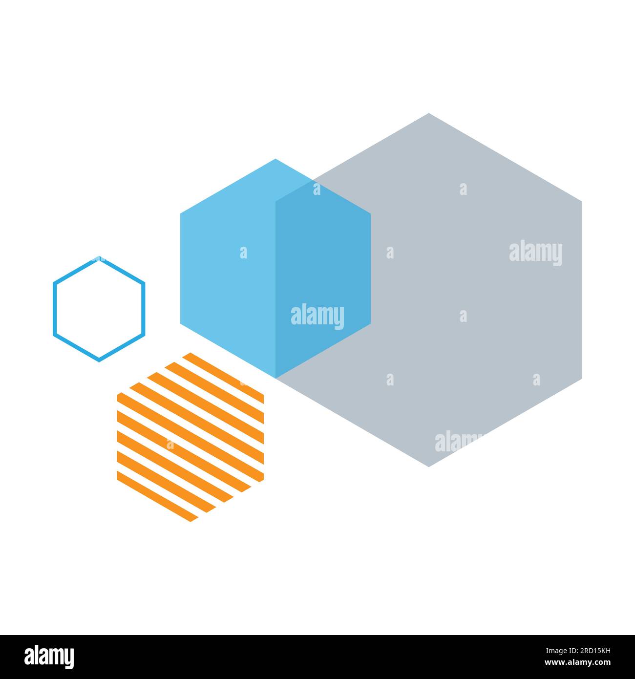 Decorative hexagon panels brochure element design Stock Vector Image ...