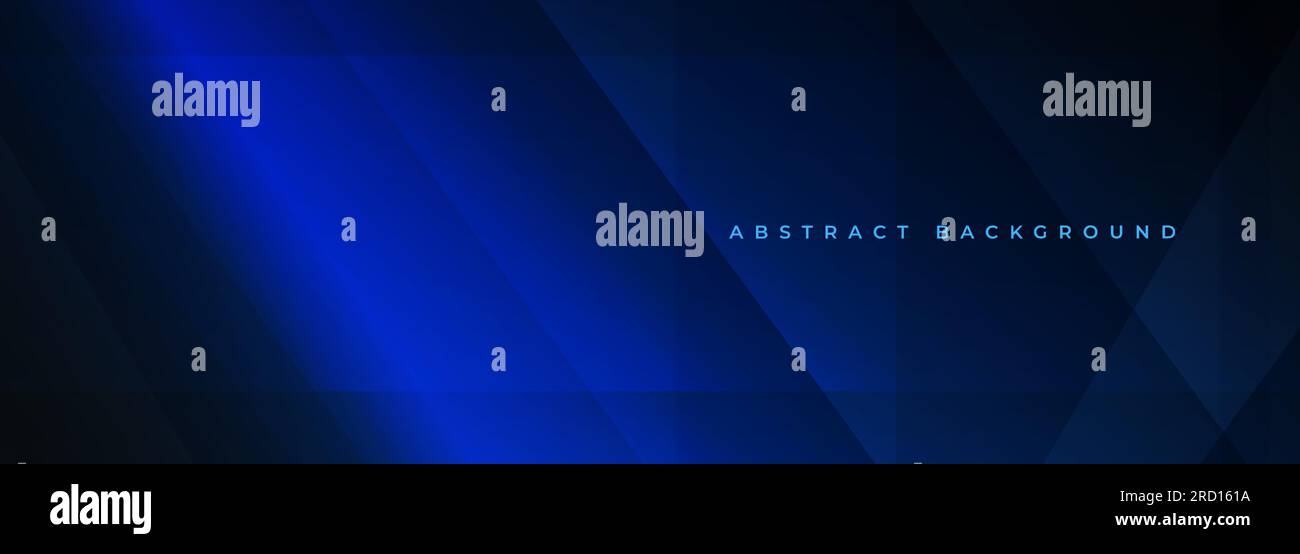 Wide vector dark blue abstract modern banner. Dark abstract background ...