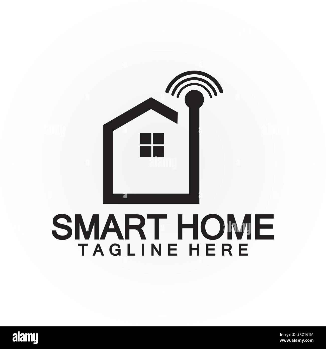 Smart Home Tech signal wifi wireless Logo Vector design template Stock ...