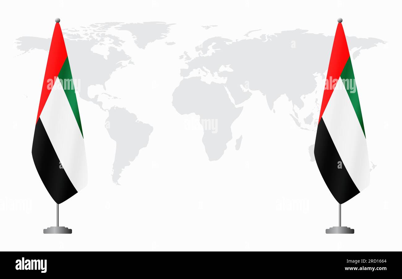 United Arab Emirates and United Arab Emirates flags for official ...