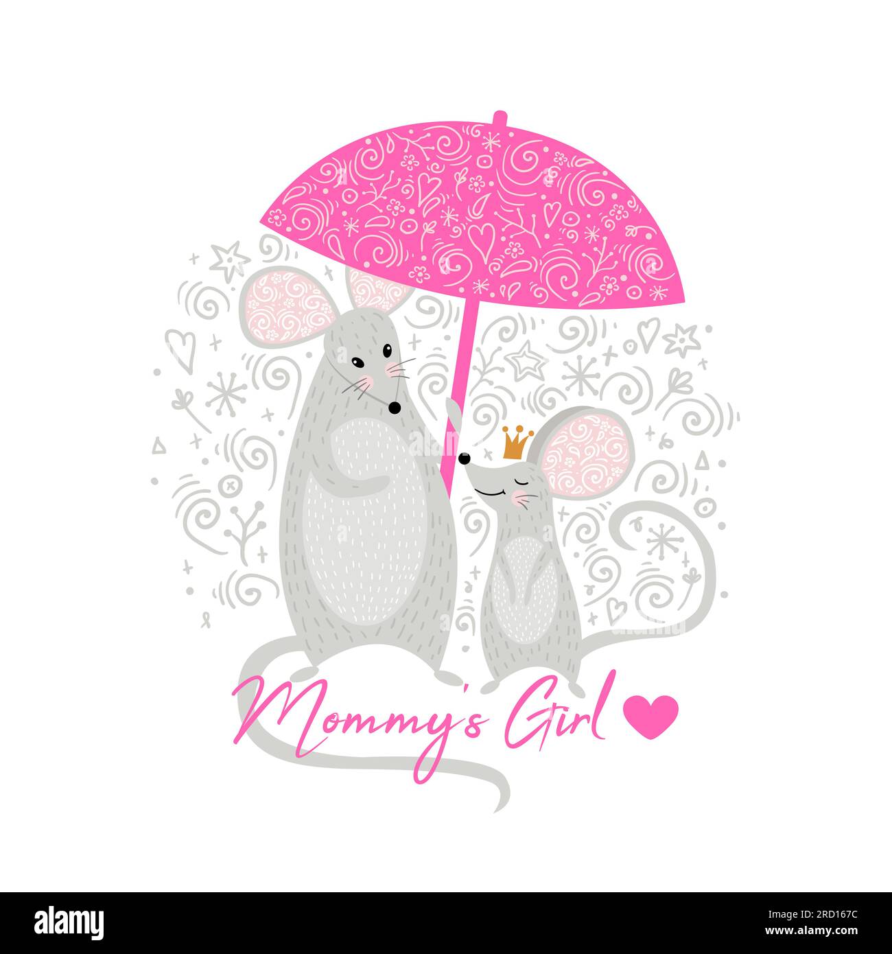Mommys girl Stock Vector Images - Alamy