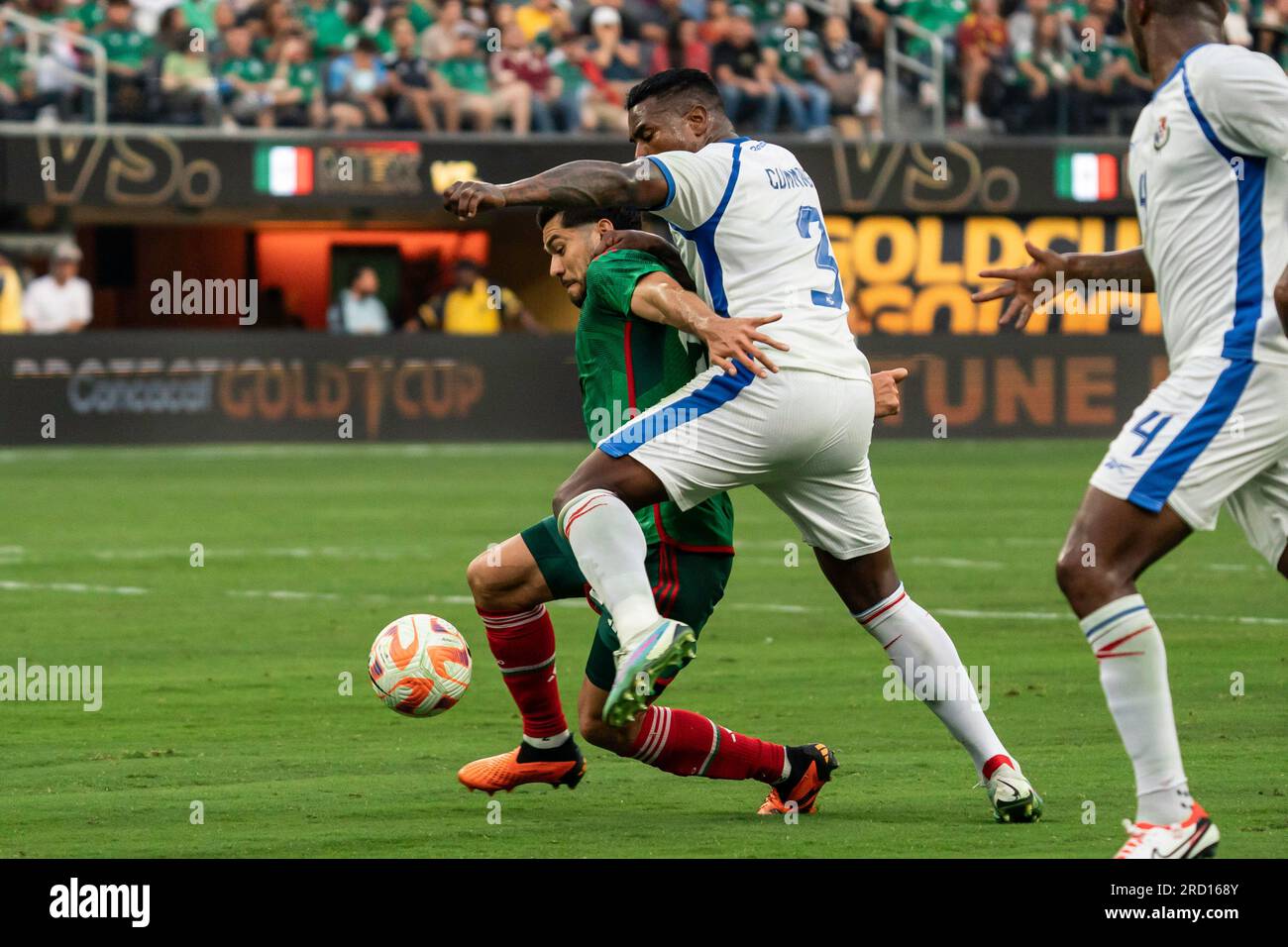 Panama defender Harold Cummings (3) breaks up a pass intended for ...