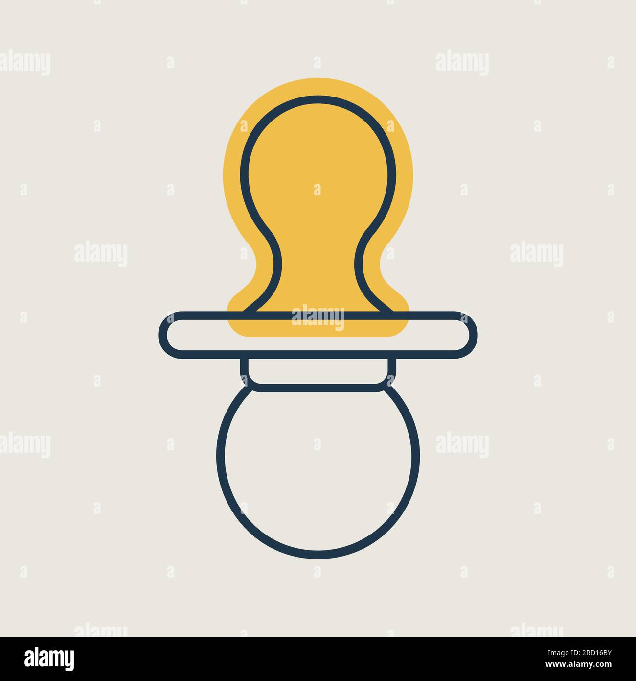 Baby dummy teat isolated vector icon. Graph symbol for children and ...