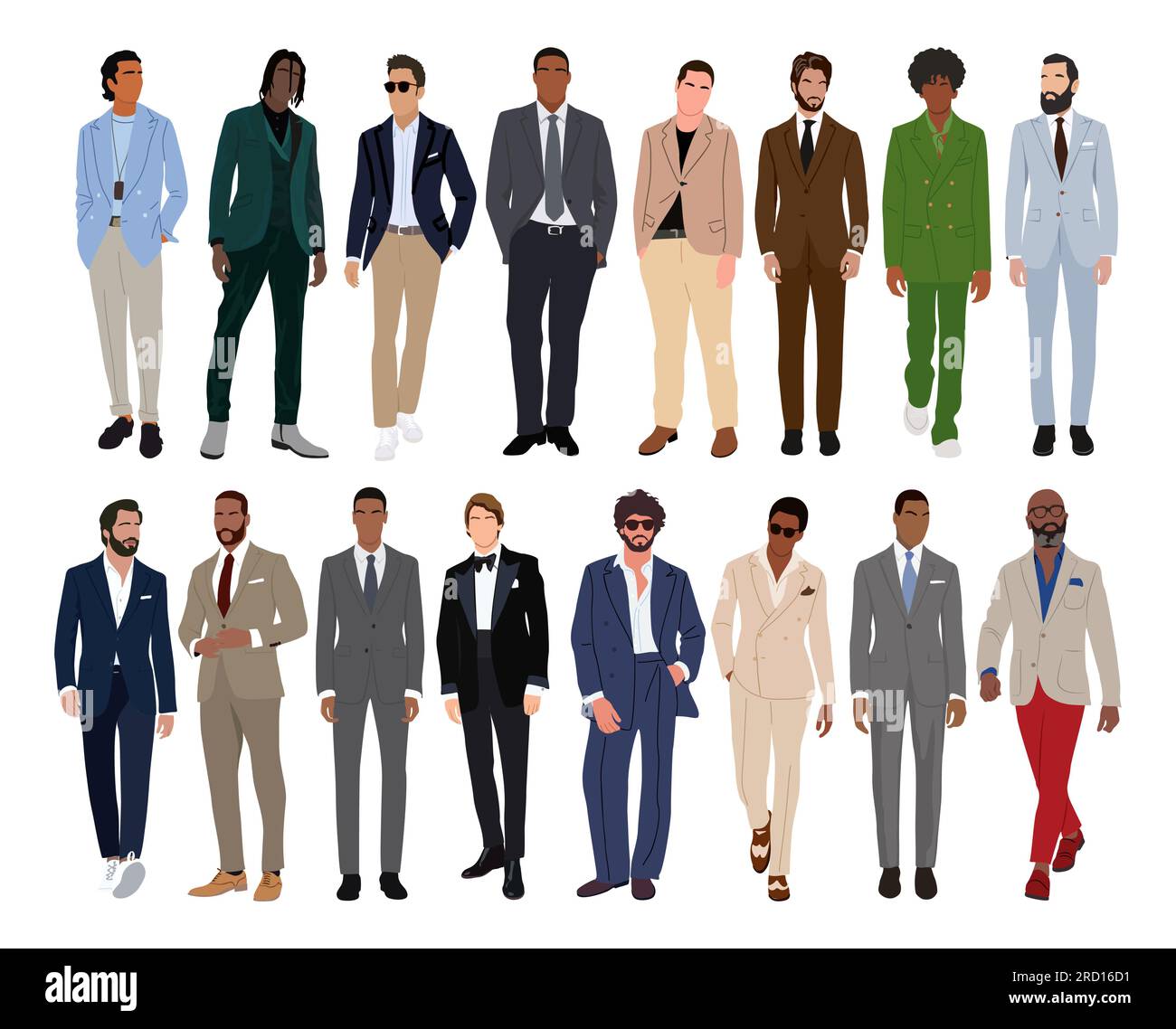 Set of elegant business men vector isolated Stock Vector Image & Art ...