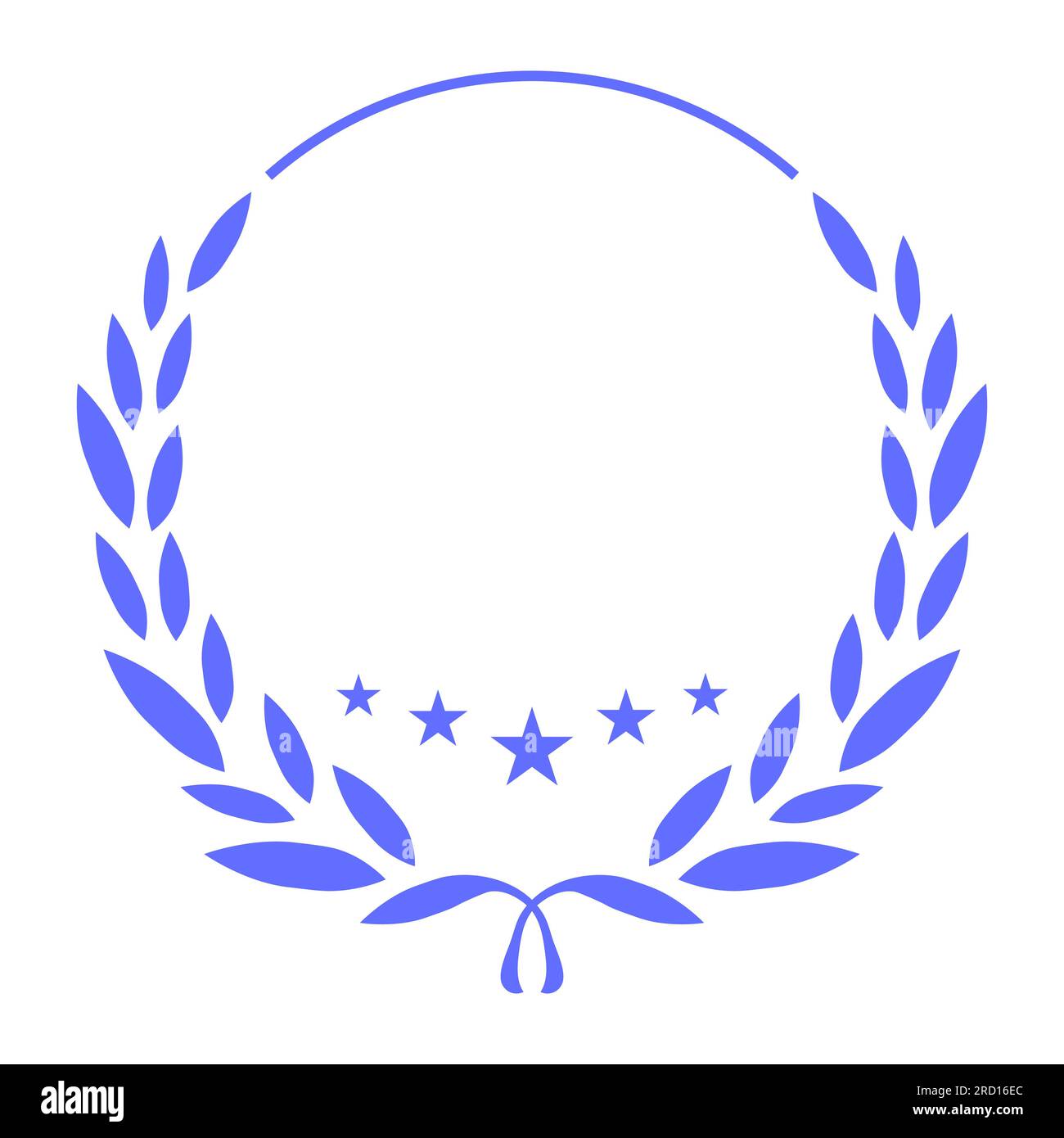 Winner wreath and stars blue brochure element design Stock Vector Image ...