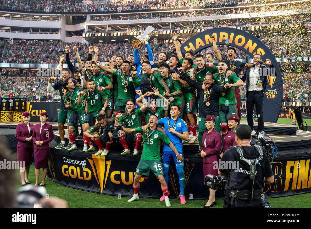 Mexico celebrates a victory after winning the Concacaf 2023 Gold Cup ...