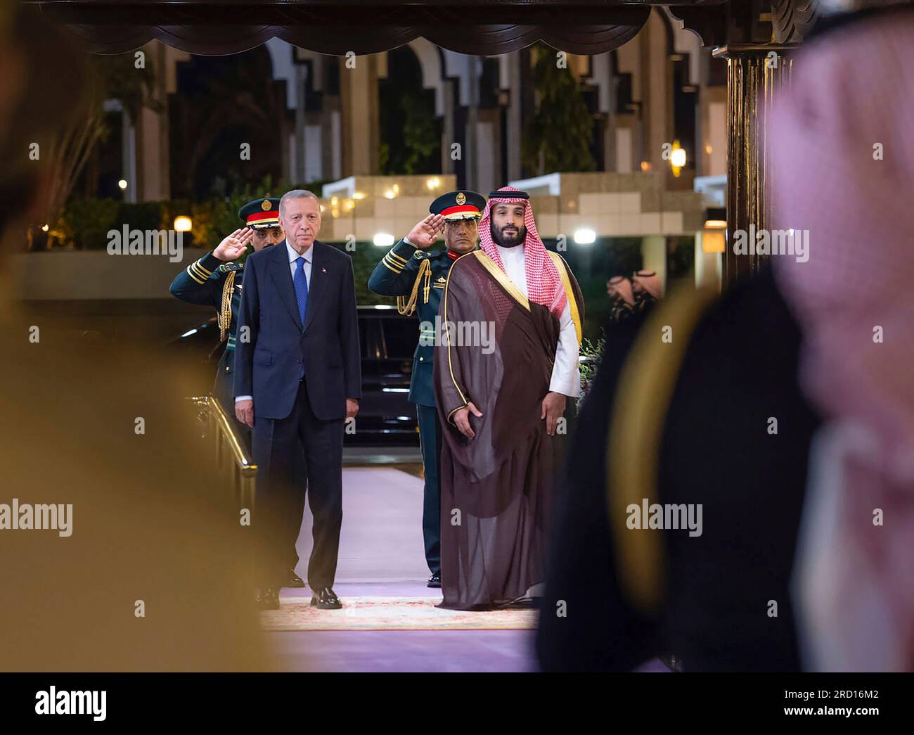 In this photo released by the state-run Saudi Press Agency, Turkish ...