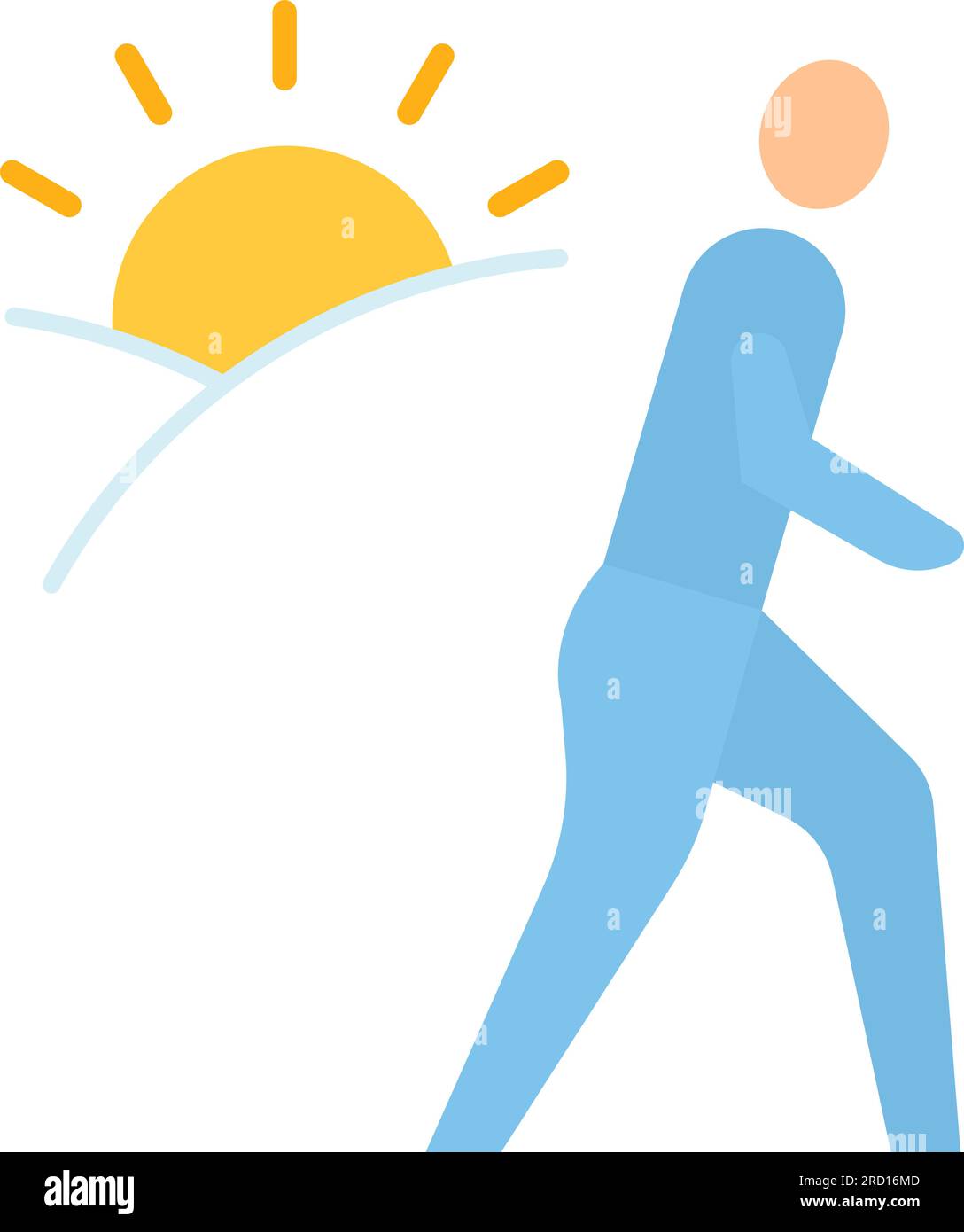 Sunrise Walk Icon Image Stock Vector Image & Art - Alamy