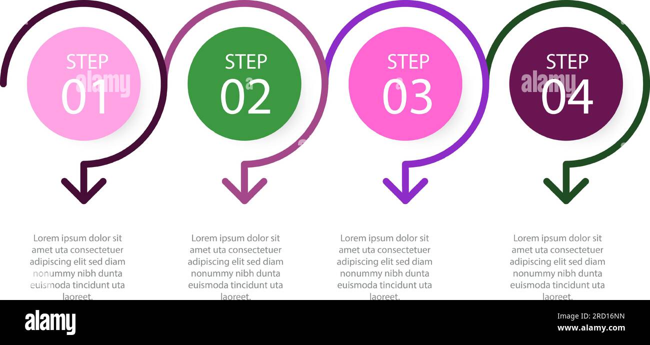 Business concept timeline infograph Cut Out Stock Images & Pictures - Alamy