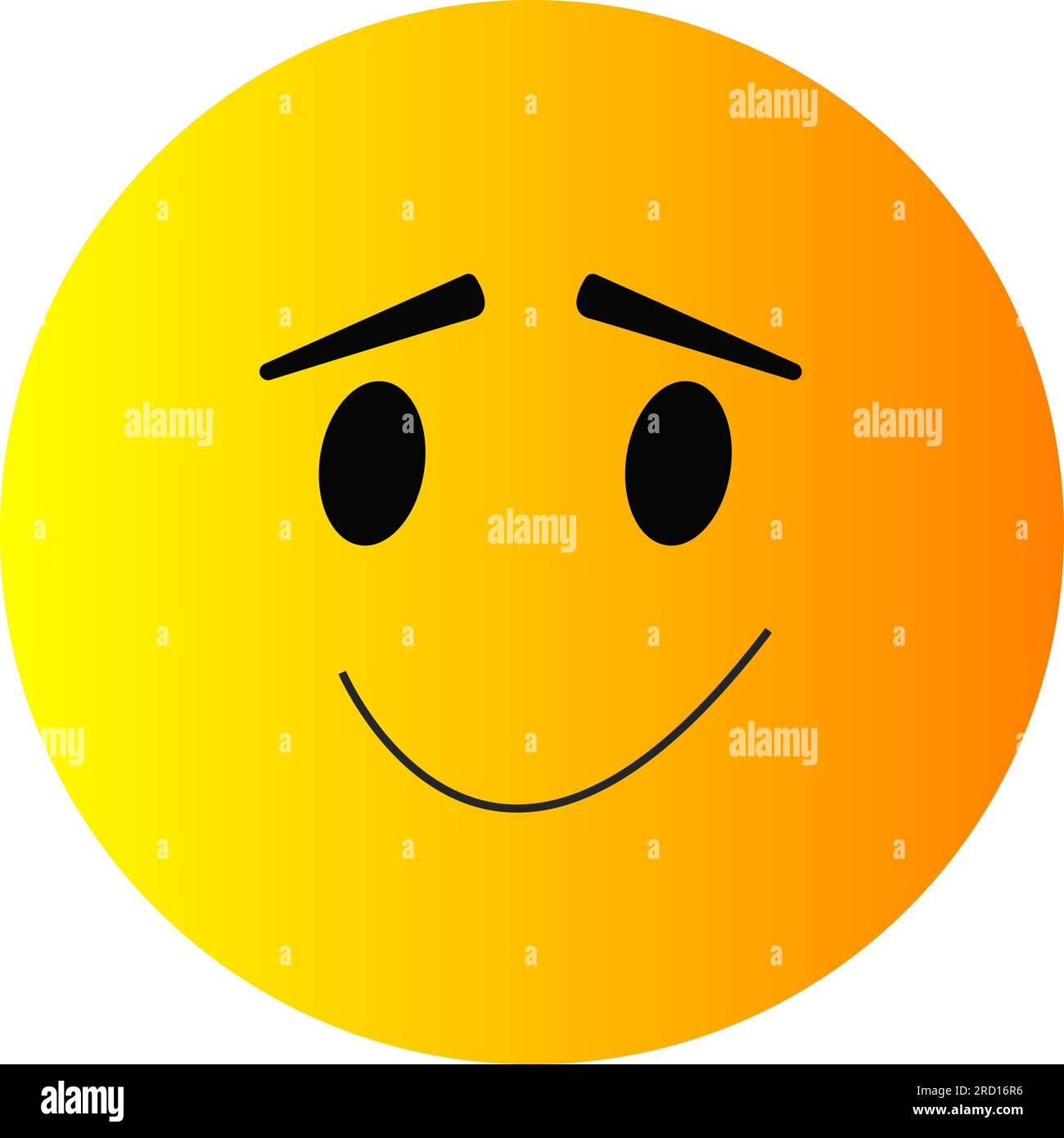 Yellow smiley face for your design. Happy smile card concept ...