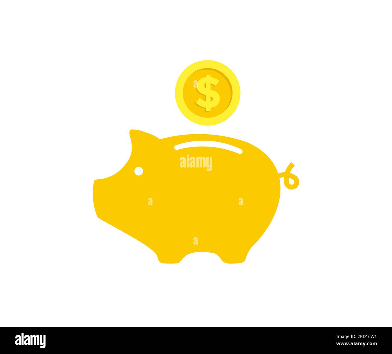 Piggy bank with dollar coin logo design. Finance, saving money, piggy ...