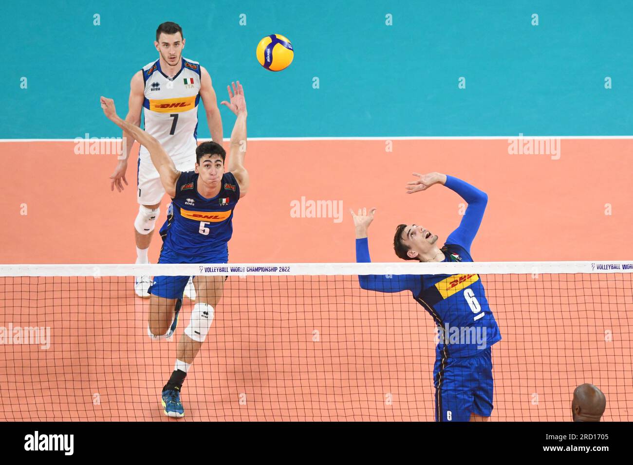 Simone Gianelli, Alessandro Michieletto, Fabio Balaso (Italy). Volleyball World Championship ...