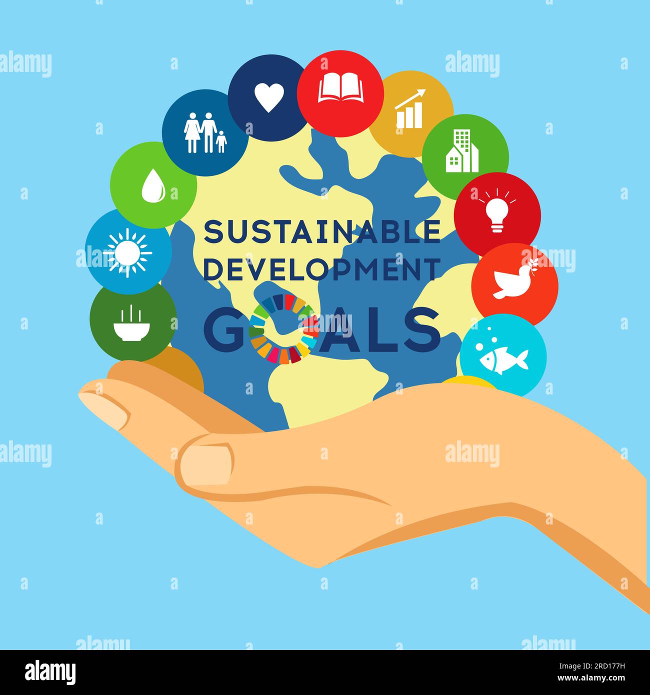 Sustainable Development Global Goals. Abstract Brochure design. Vector ...