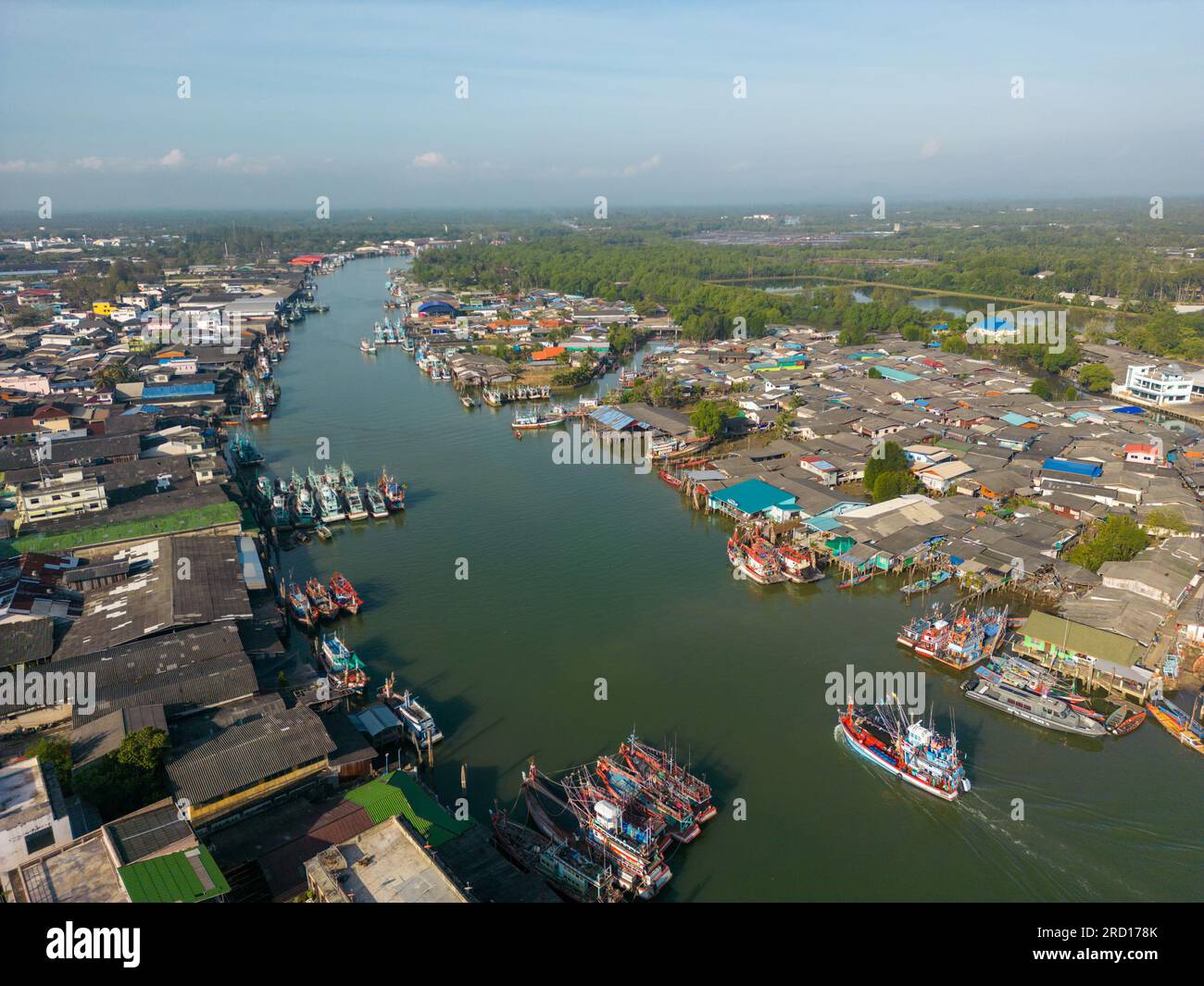 Chumphon, Thailand - February 10, 2023: Drone aerial point of view of ...