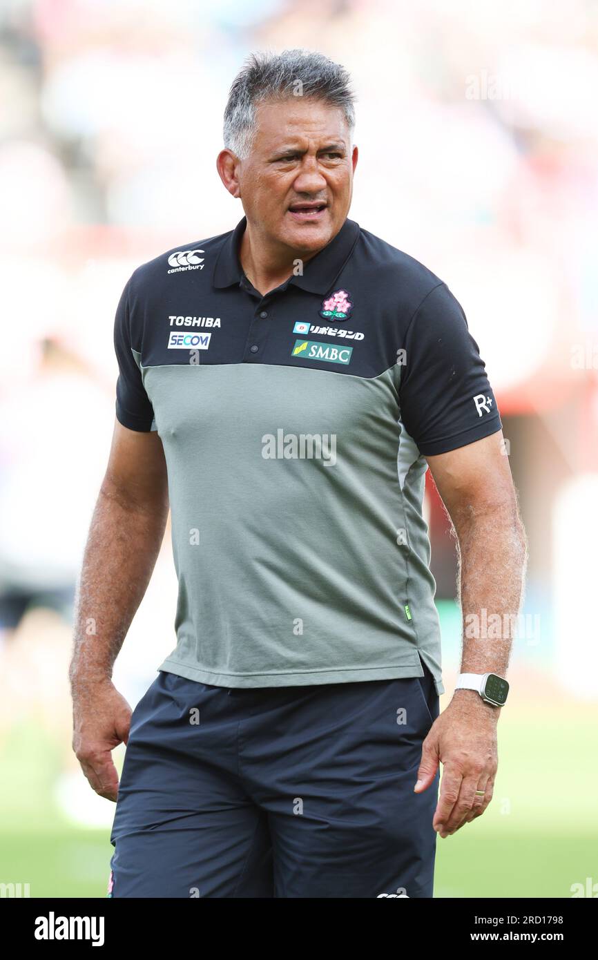 Kumamoto, Japan. 15th July, 2023. Joseph Jamie head coach (JPN) Rugby ...