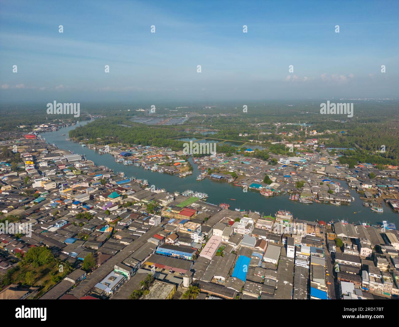 Chumphon, Thailand - February 10, 2023: Drone aerial point of view of ...