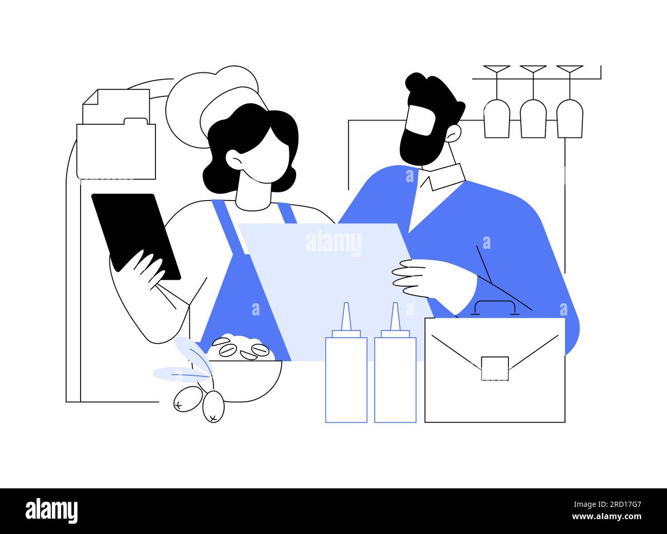 Select a food franchise abstract concept vector illustration Stock ...