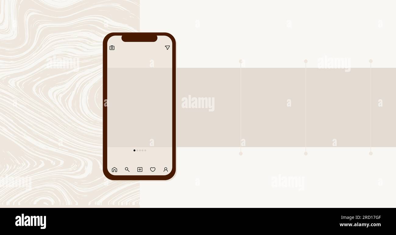 Social media design concept. Smartphone with interface carousel post on ...