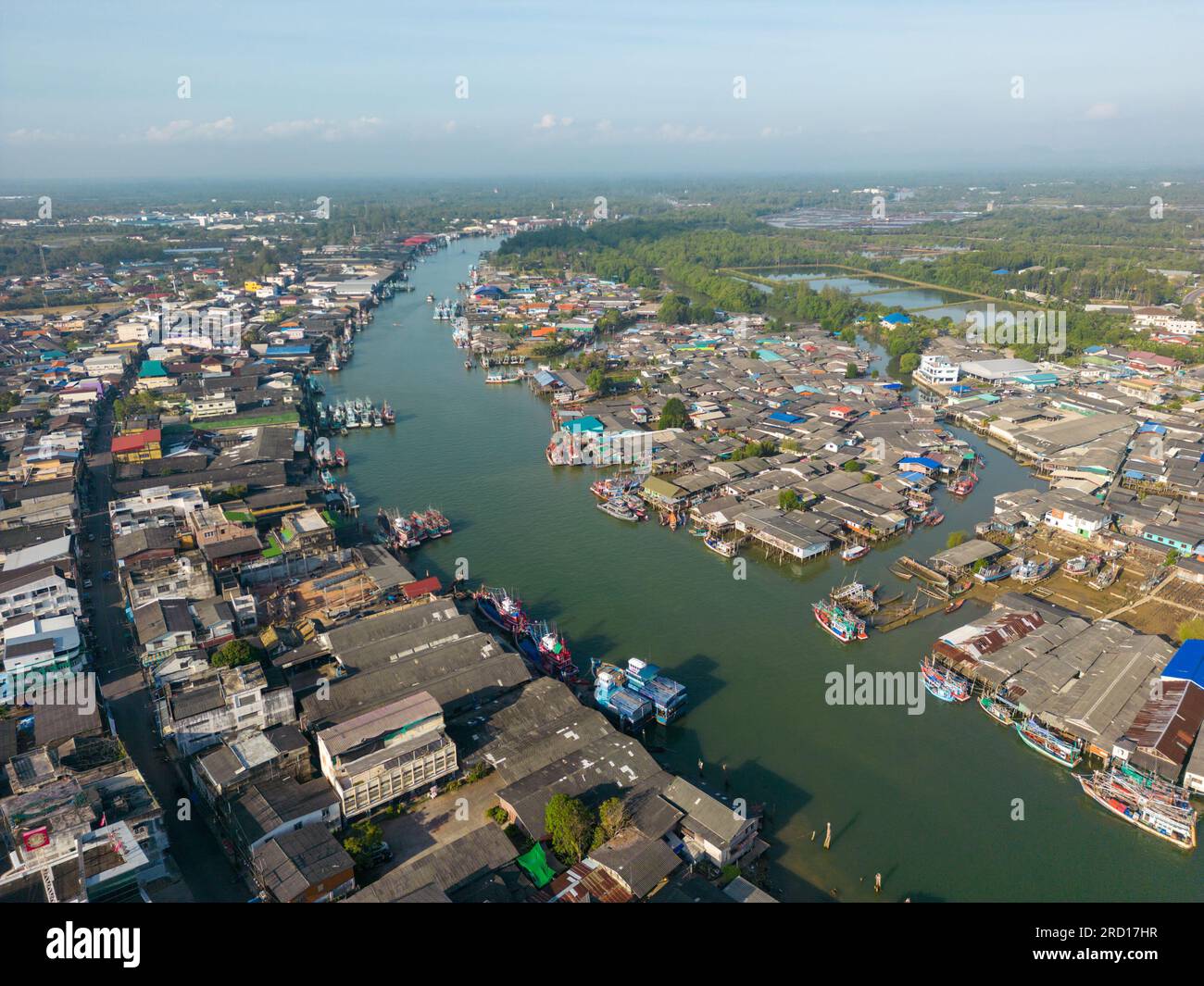 Chumphon, Thailand - February 10, 2023: Drone aerial point of view of ...