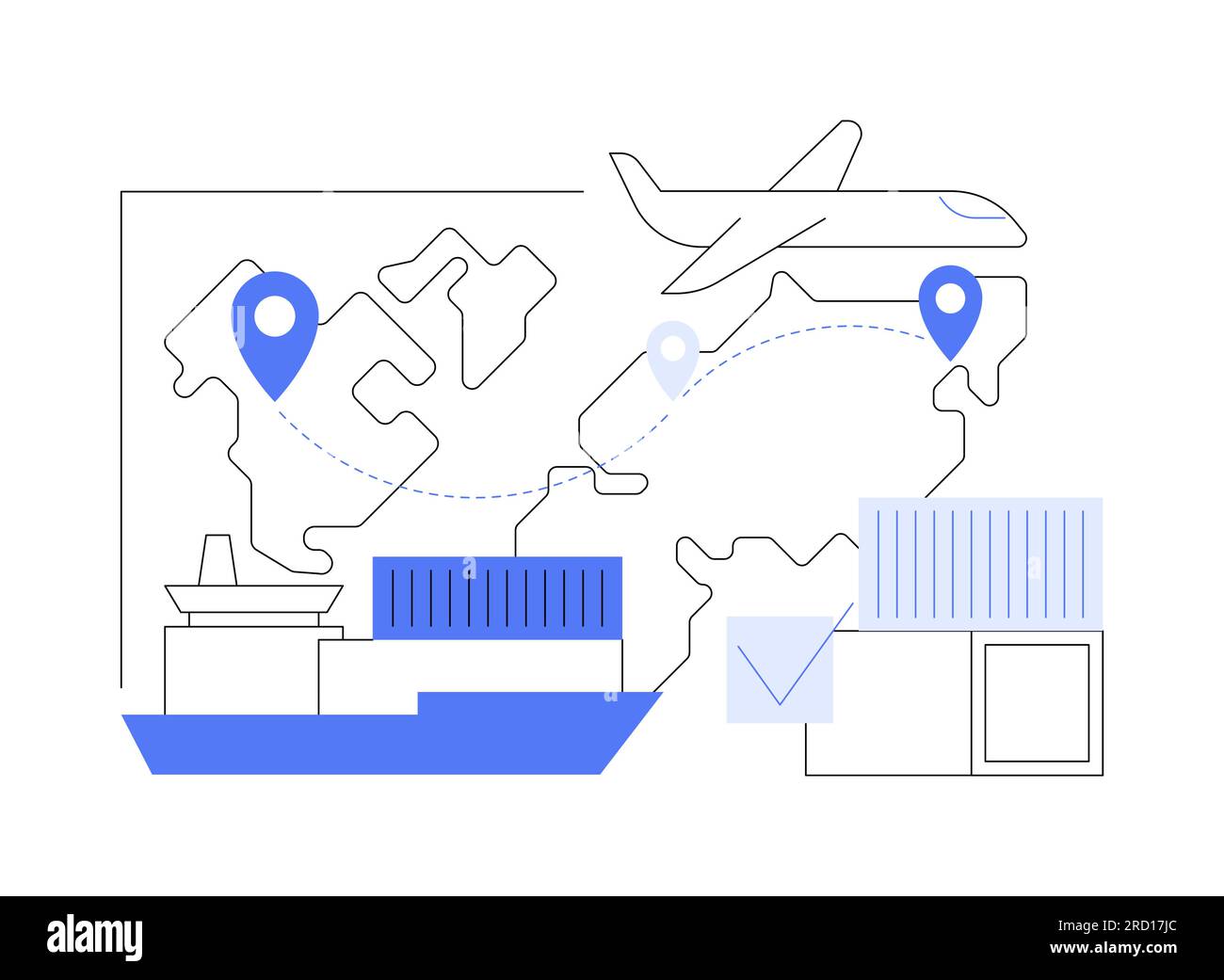 Export of goods abstract concept vector illustration Stock Vector Image ...
