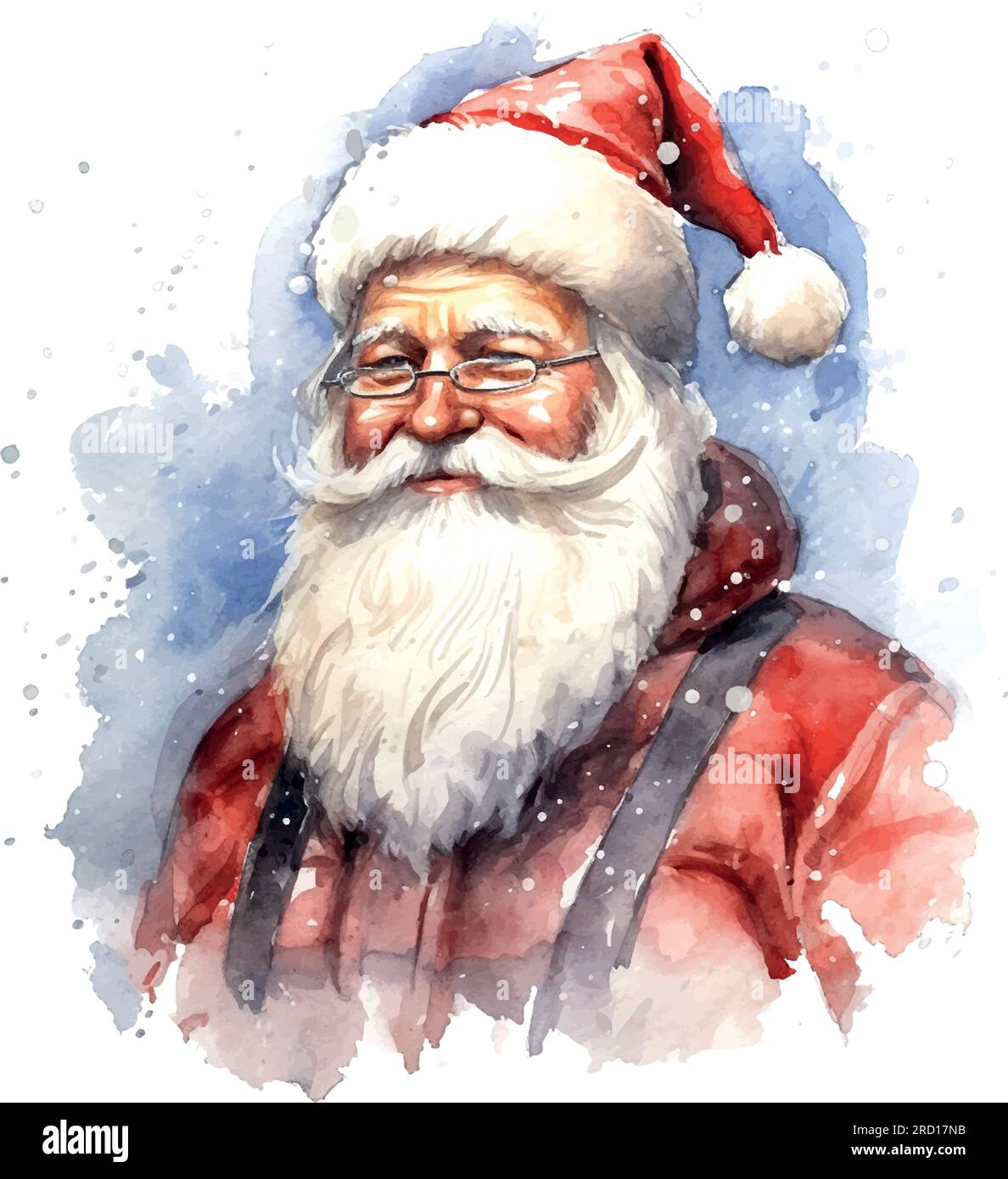Christmas Santa claus watercolor for celebration design. Happy new year ...