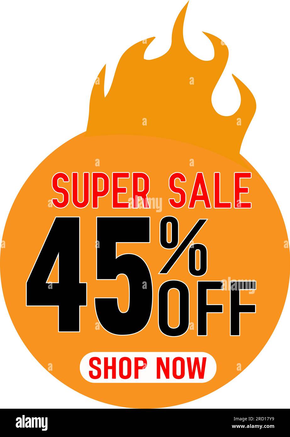 Super Sale poster, banner. Big sale, clearance. 45% off. Vector ...