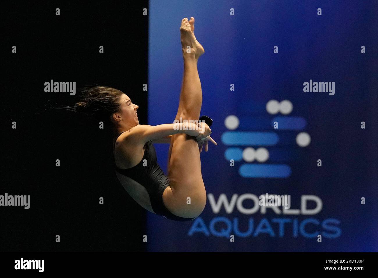 Valeria Antolino of Spain competes during the women's 10m platform ...