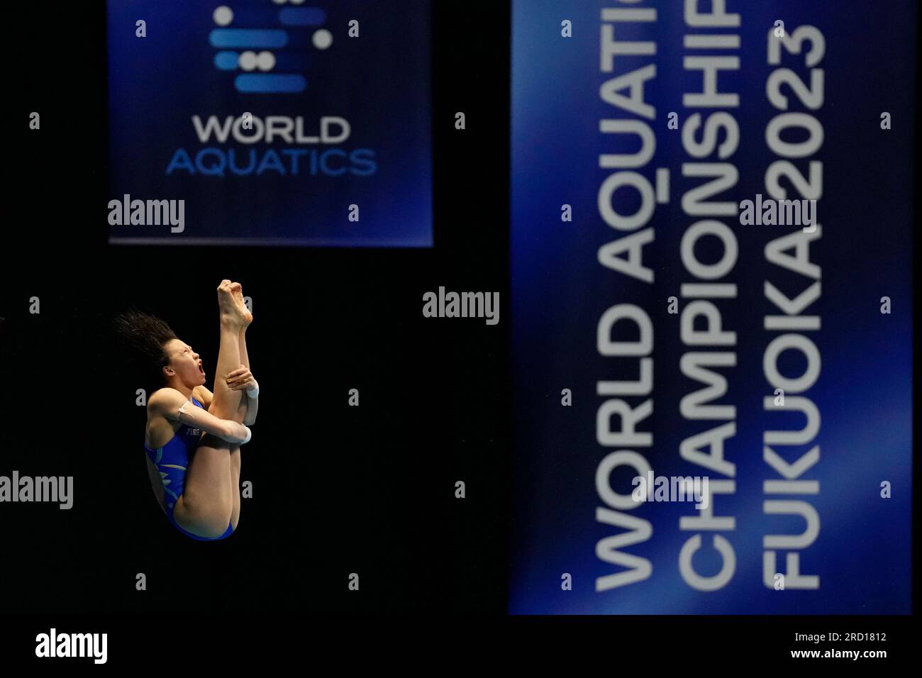 Chen Yuxi of China competes during the women's 10m platform diving ...