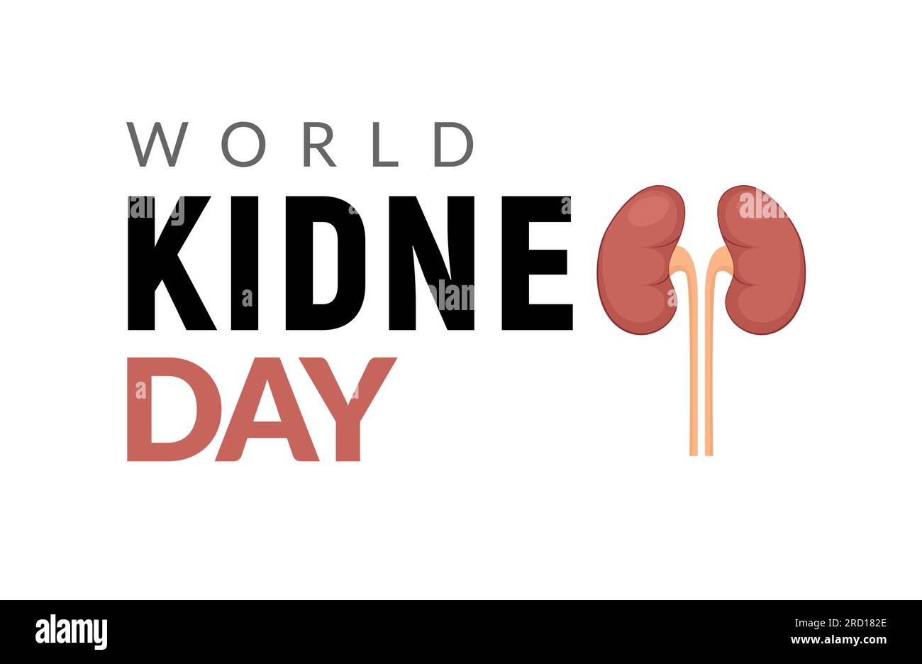World Kidney Day healthy vector poster. Human kidney health awareness ...
