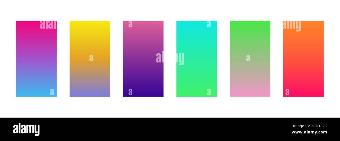 Modern screen design gradient mobile app. Bright colorful pink green ...