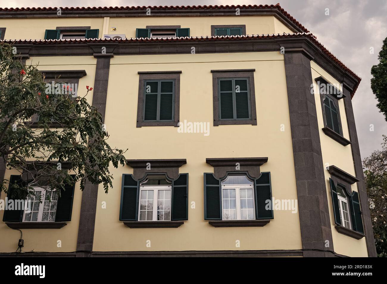 architecture facade with windows. architecture facade with shutters ...
