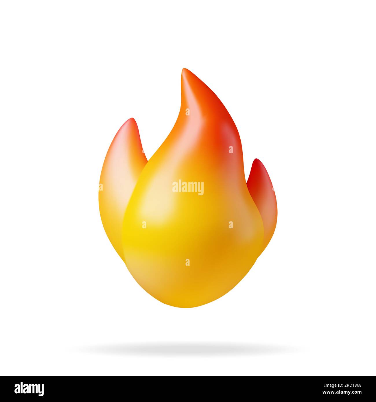 3d Fire Flame Icon Isolated on White Stock Vector Image & Art - Alamy