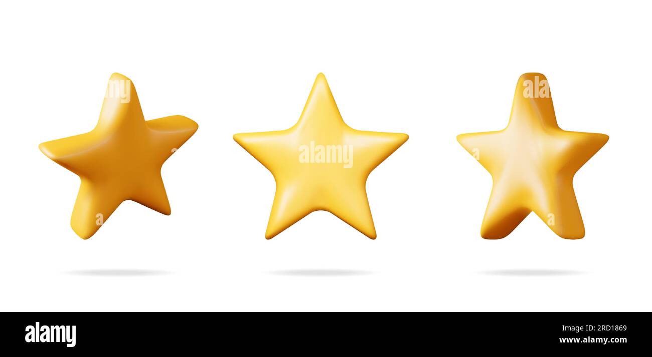 3D Glossy Yellow Star in Different Angles Stock Vector Image & Art - Alamy