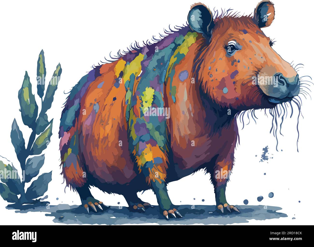 Capybara exotic animal Stock Vector Images - Alamy