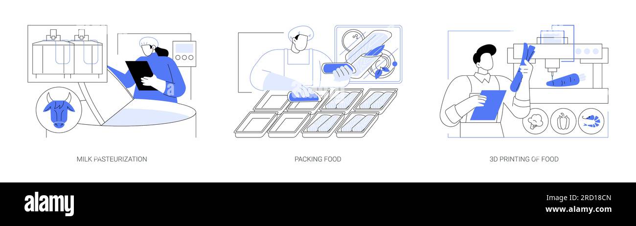 Food engineering abstract concept vector illustrations Stock Vector ...