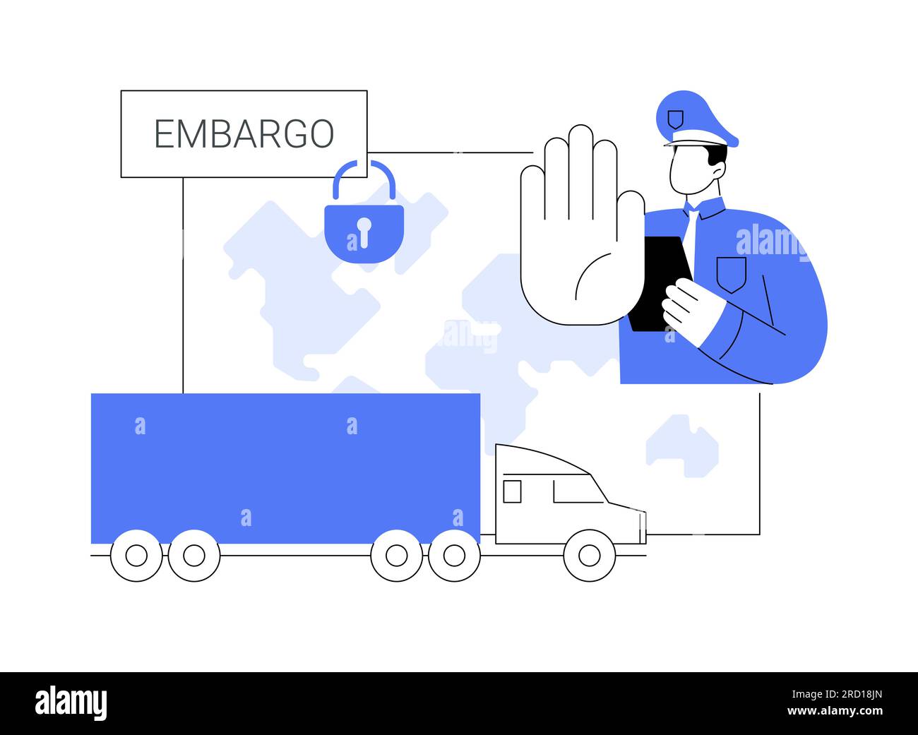 Embargo abstract concept vector illustration Stock Vector Image & Art ...