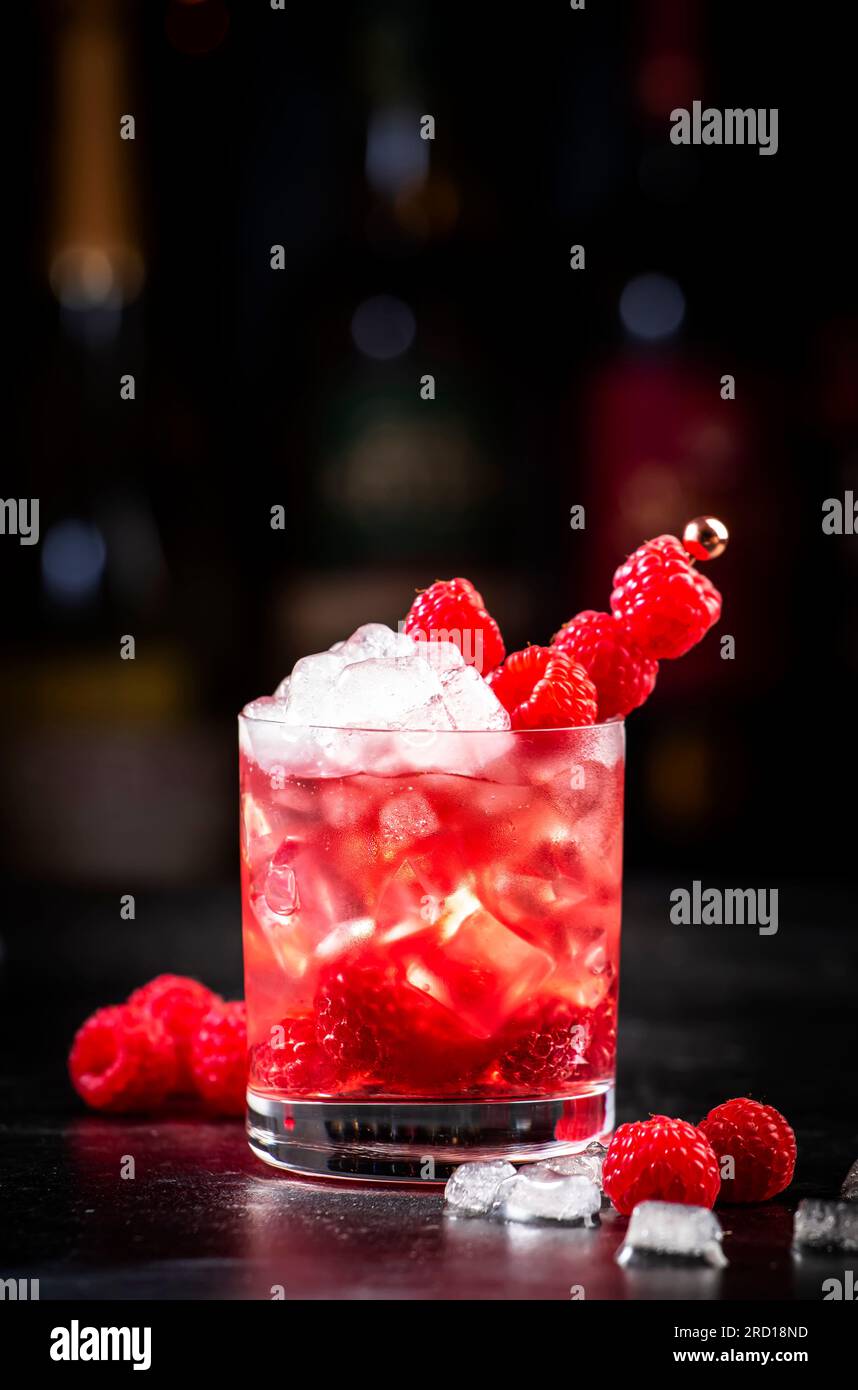 Rosso berry crush alcoholic cocktail drink with red vermouth ...