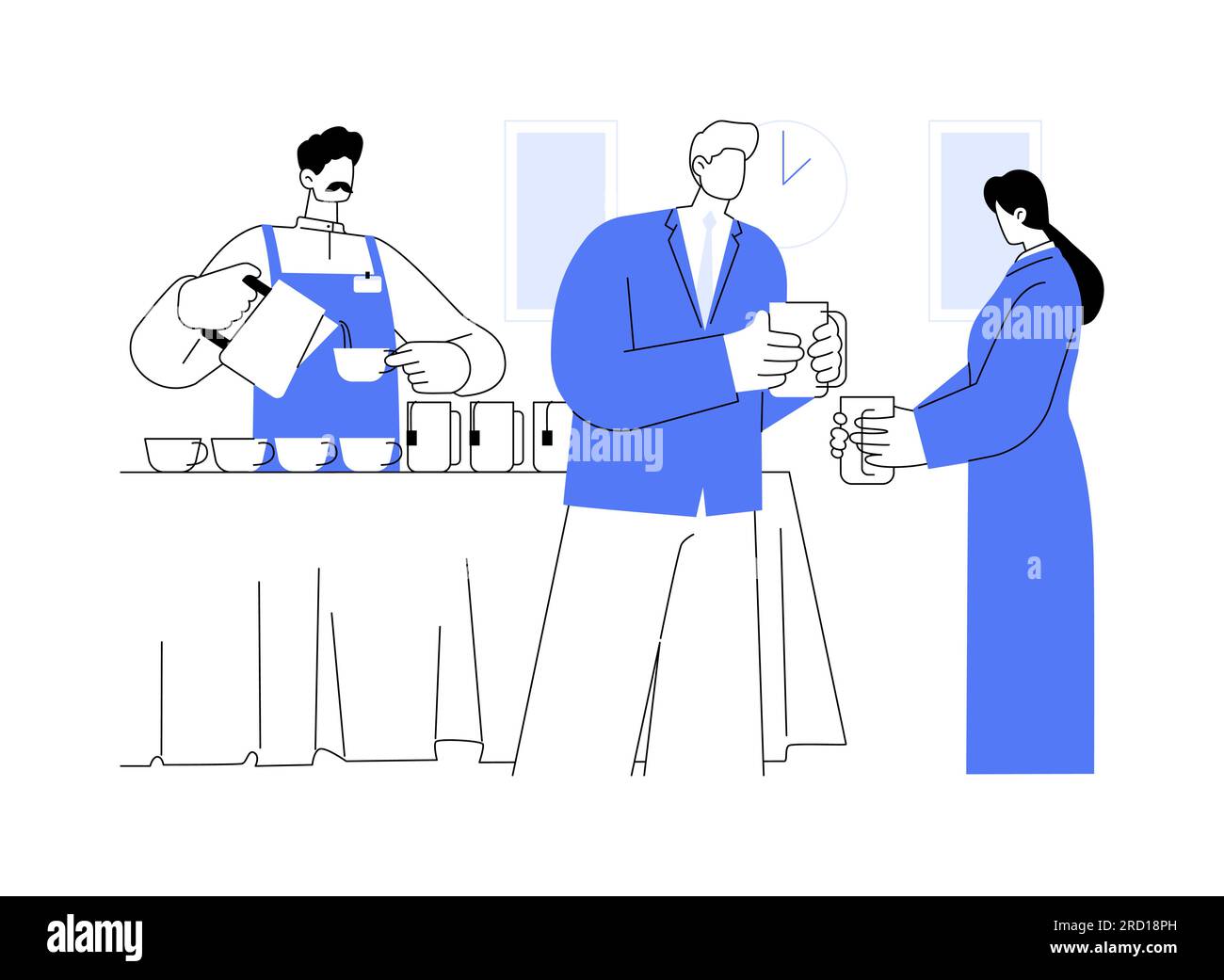 Coffee break abstract concept vector illustration Stock Vector Image ...