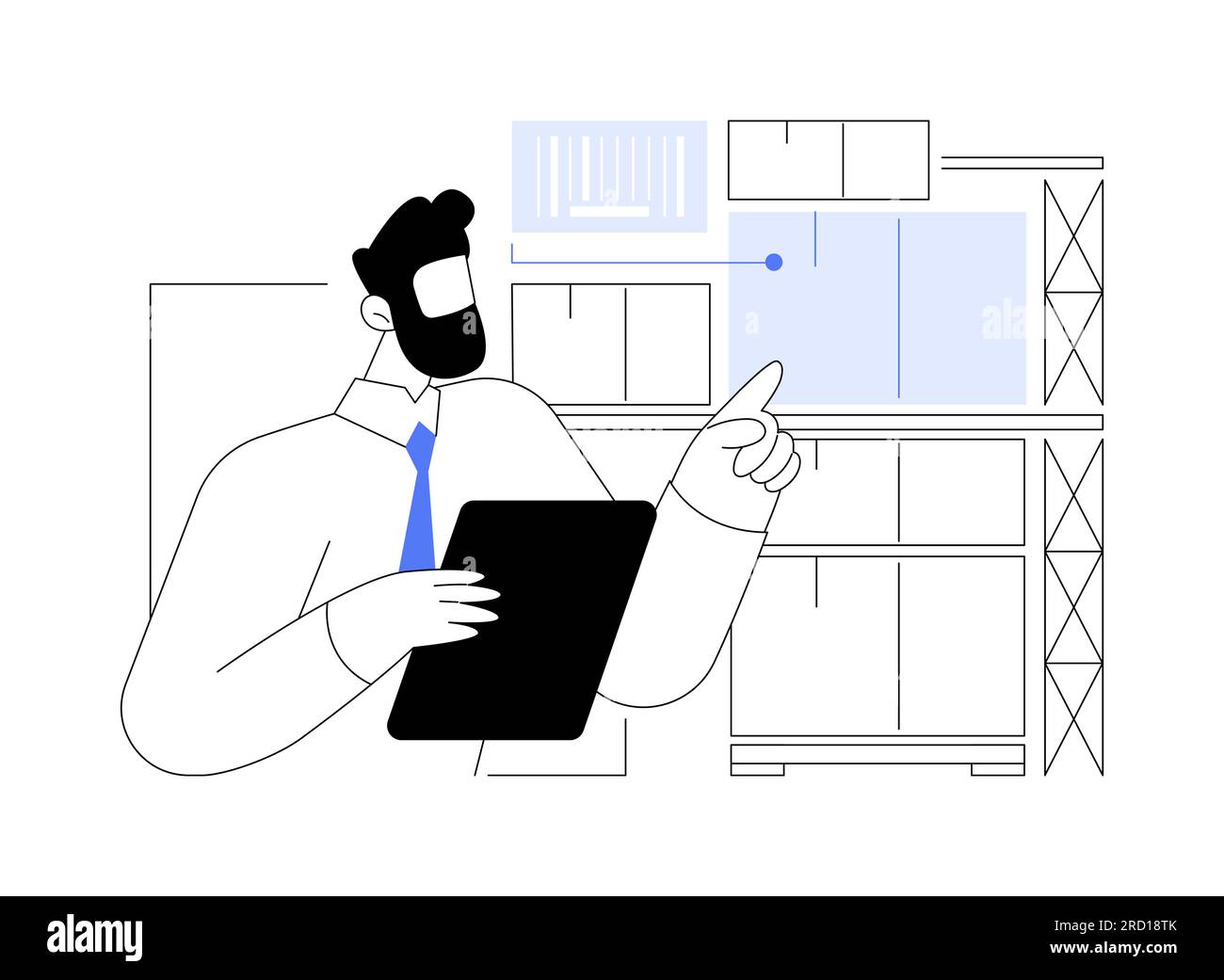 Warehouse management systems abstract concept vector illustration Stock ...