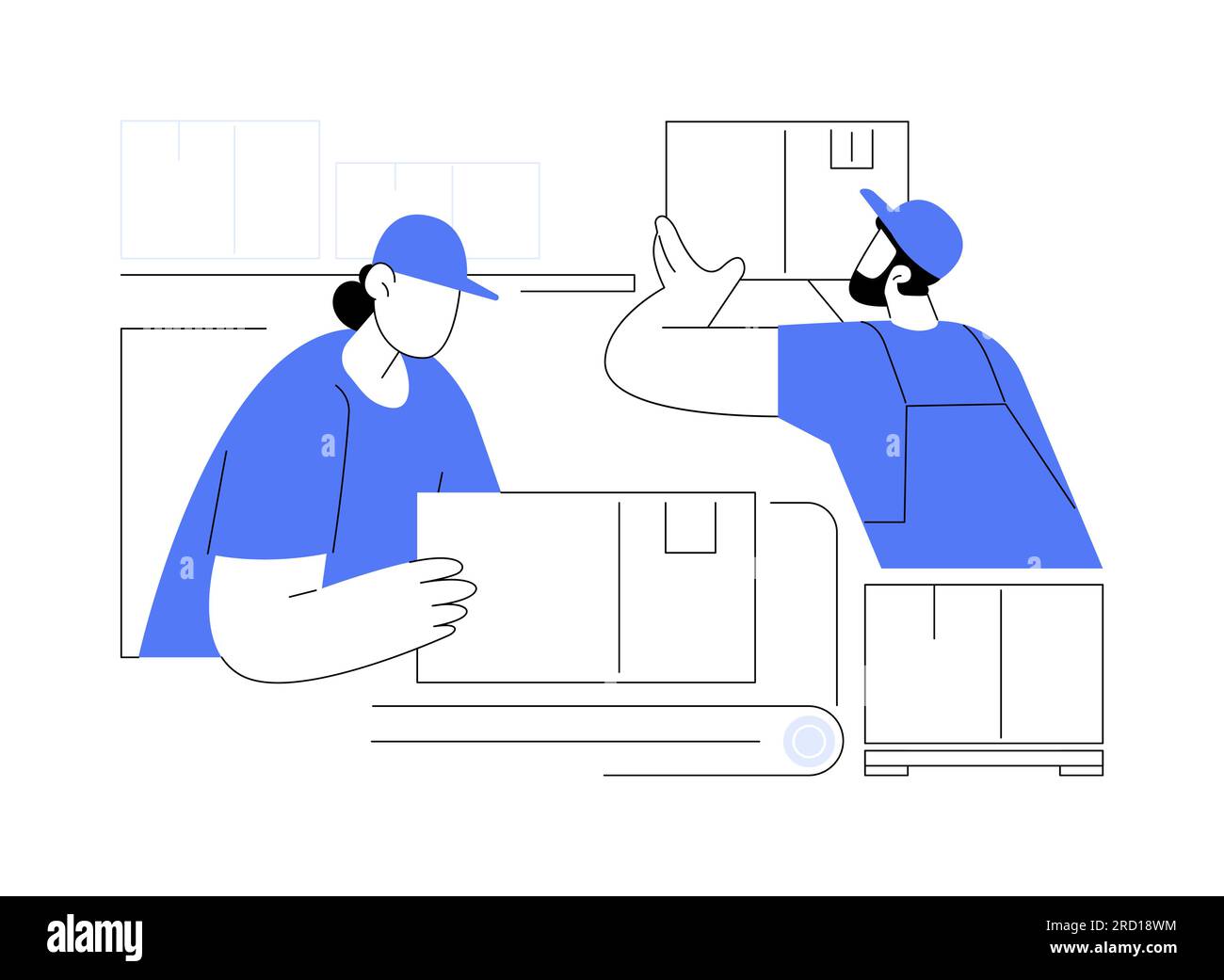 Sorting inventory abstract concept vector illustration Stock Vector ...